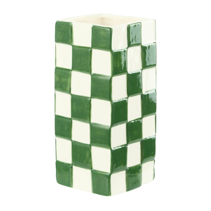 Emporium Lulu Collection Check Vase Square Green – MeeQ